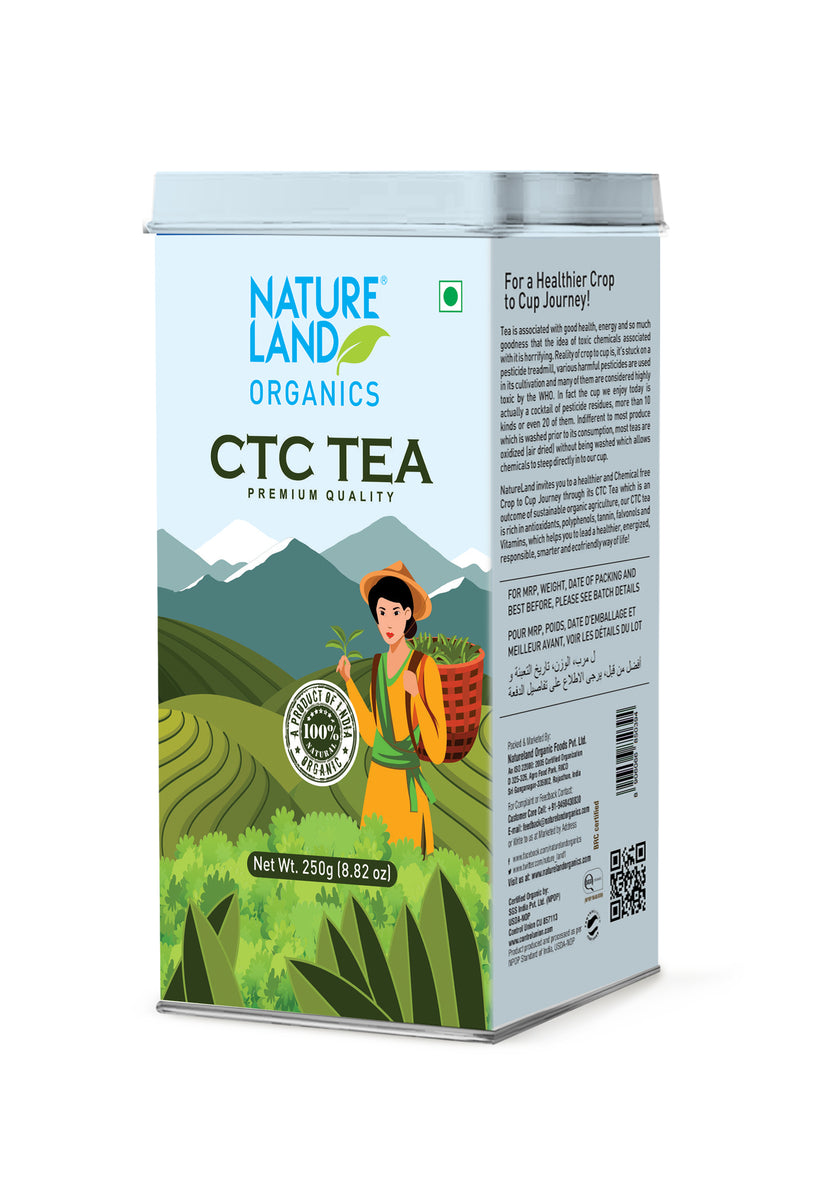 Buy Premium Organic Green Tea | CTC Tea 250 Gm – Natureland Organics