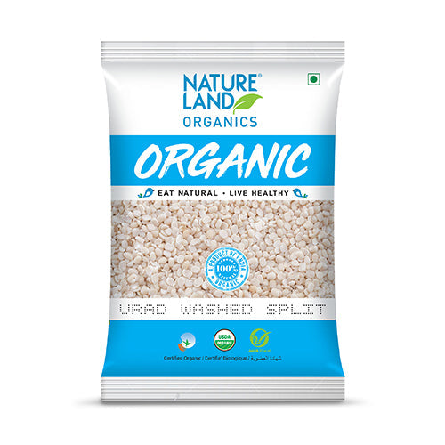 Organic White Urad Washed Split Online (500gm) - NatureLand Organics – Natureland Organics