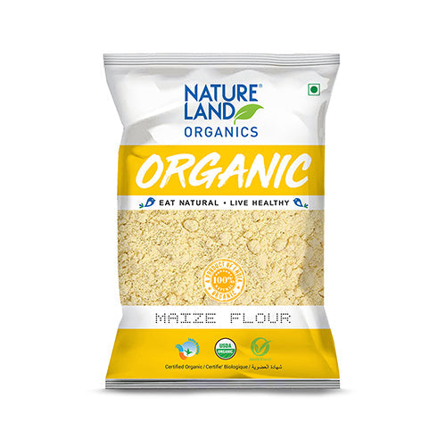 Organic Maize Flour/Corn Flour 500gm | Natureland Organics