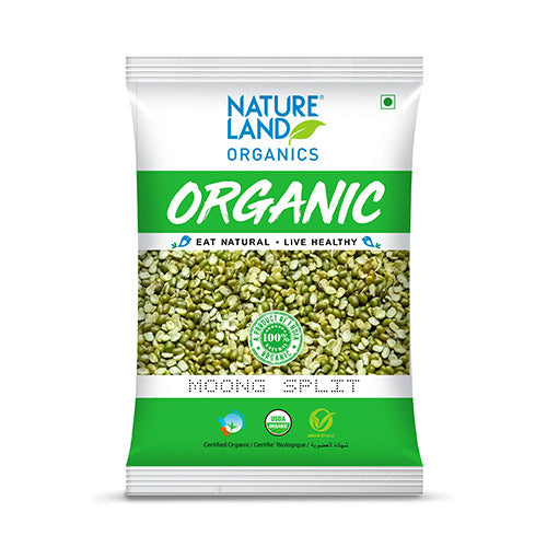 Buy Organic Green Moong Split Online (1kg) - NatureLand Organics ...