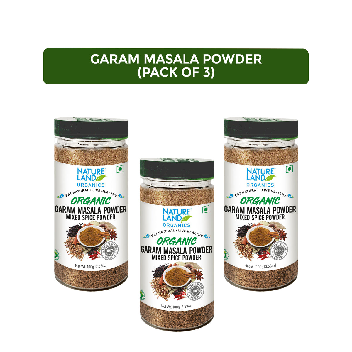 Organic Garam Masala Powder 100 Gm(Pack of 3) – Natureland Organics